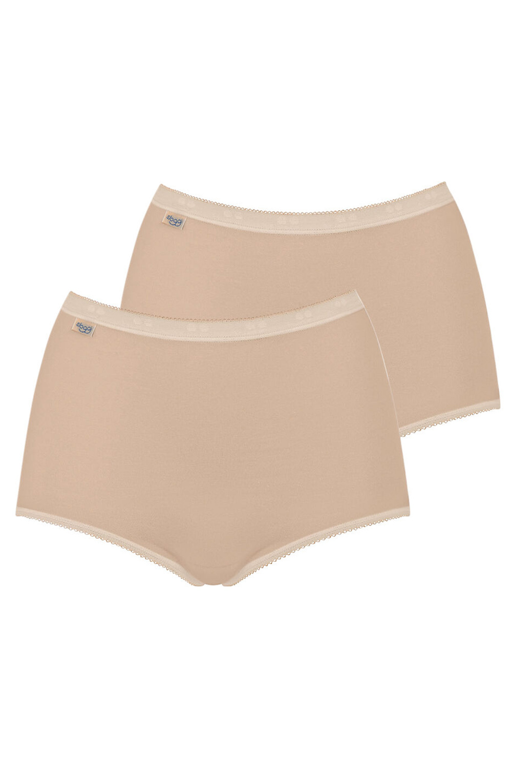 Sloggi 10043769 Basic+ Maxi 2P Majtki wysokie figi, 0026-skin 0026-skin | Majtki \ Figi Majtki ...