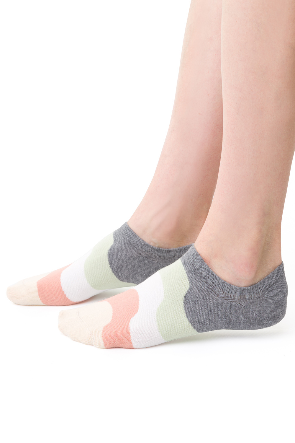 Steven 021 wzorowane stopki Skarpety stopki, melanż szary 066 melanż ...